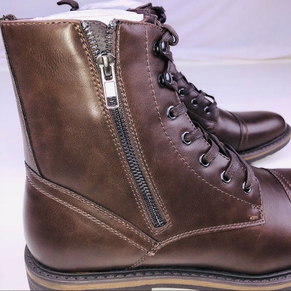 Kenneth Cole | Shoes | Kenneth Cole Mens Brown Leather Zip Up Boots ...